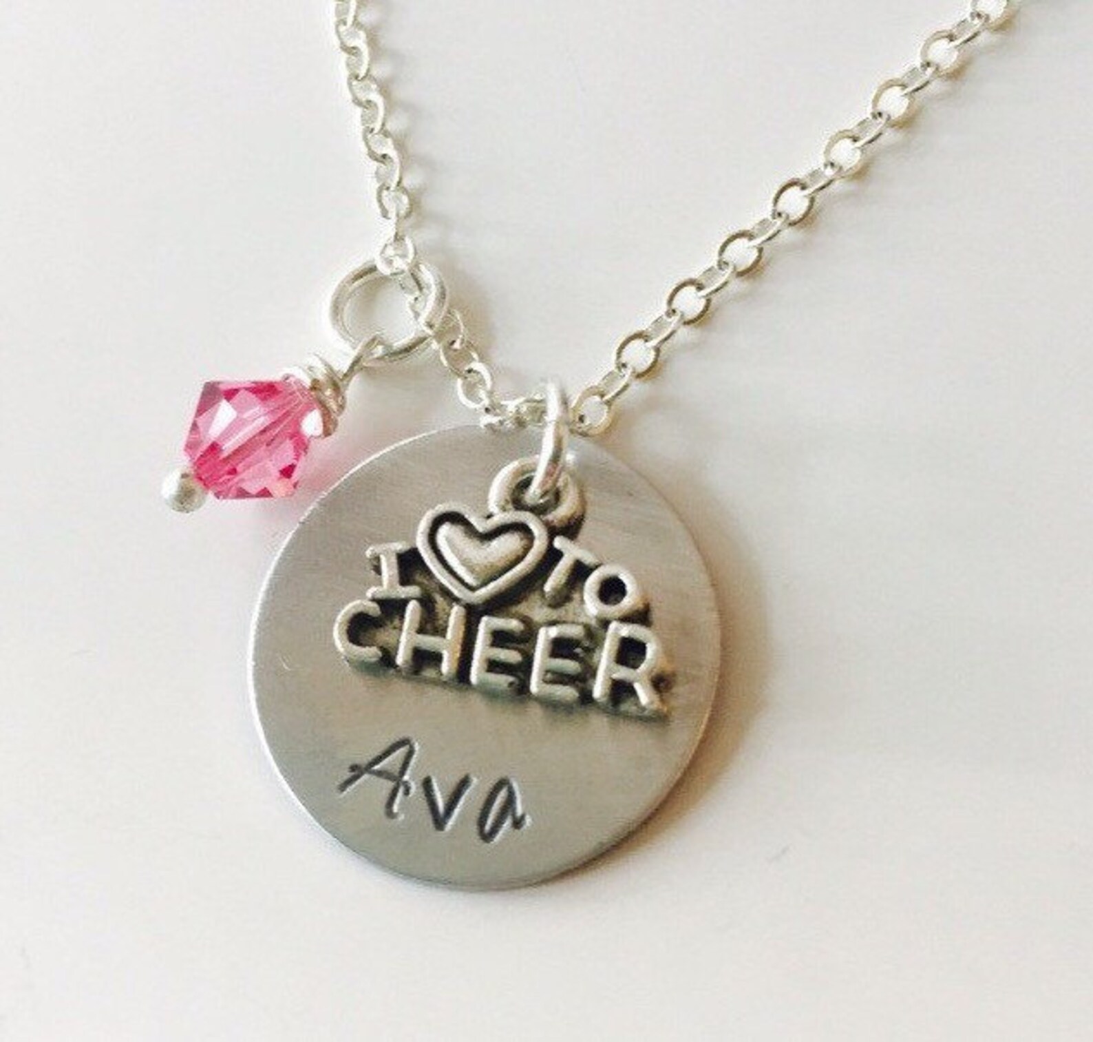 Cheerleading Necklace Cheerleader Necklace Love to Cheer - Etsy