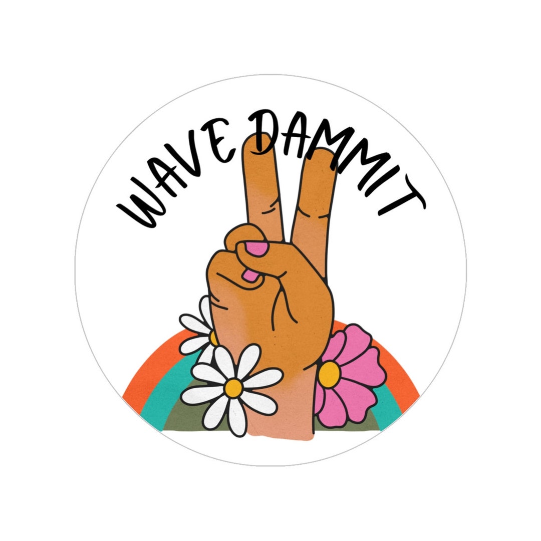 Jeep Wrangler Windshield Sticker - "wave Dammit" - Etsy