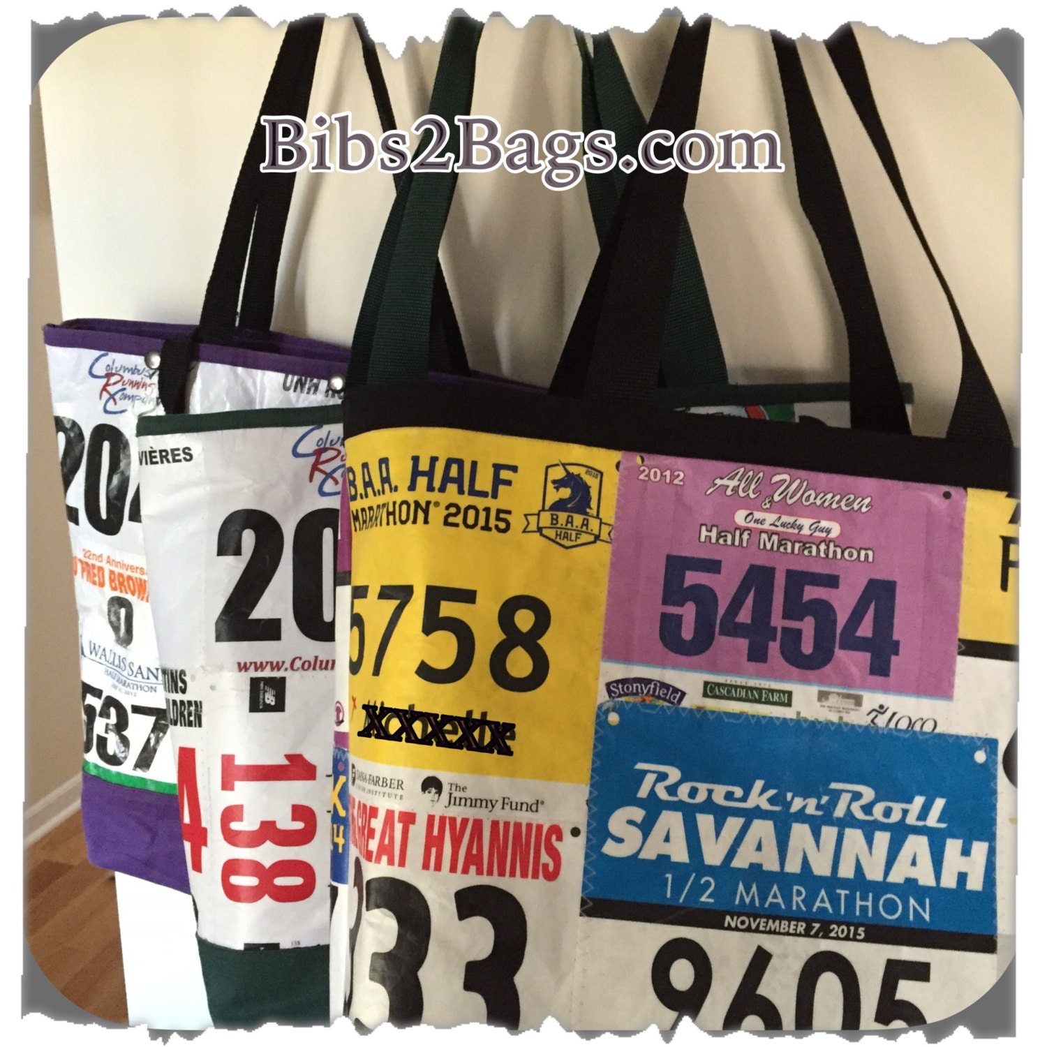 The Marathon Large Tote Bag Crafted From Your Running - Etsy