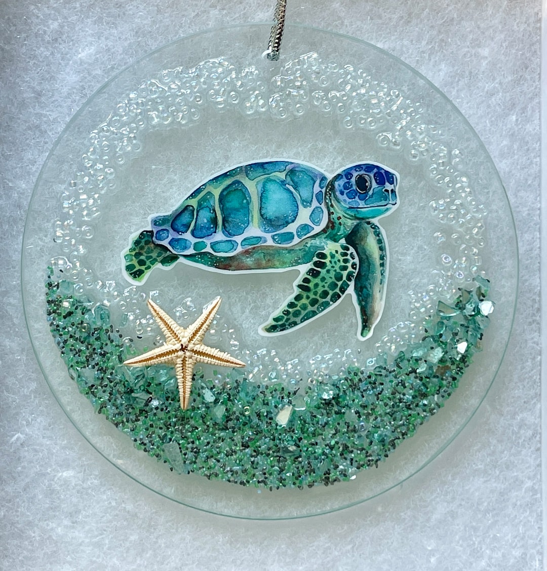 Sea Turtle Suncatcher Ornament - Etsy