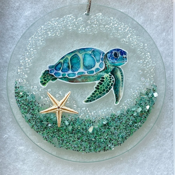 Glass Sea Turtle - Etsy