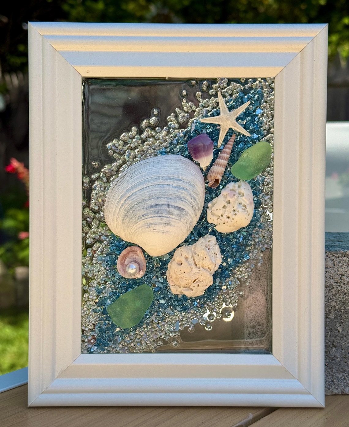 Seashell Sea Glass Beach Frame - Etsy