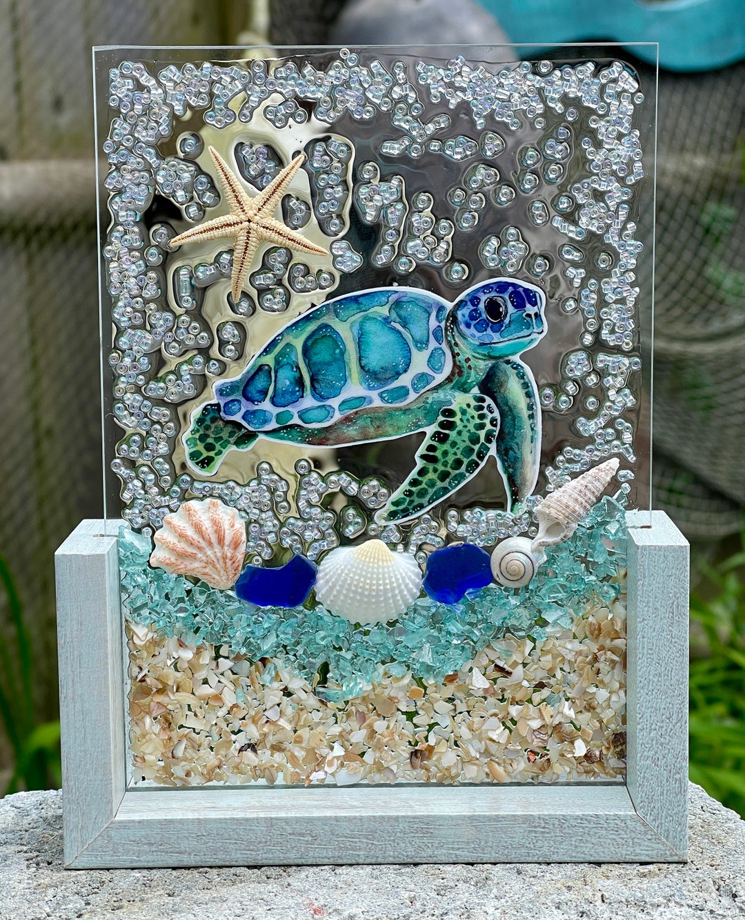 Sea Turtle Sea Shell Stand - Etsy