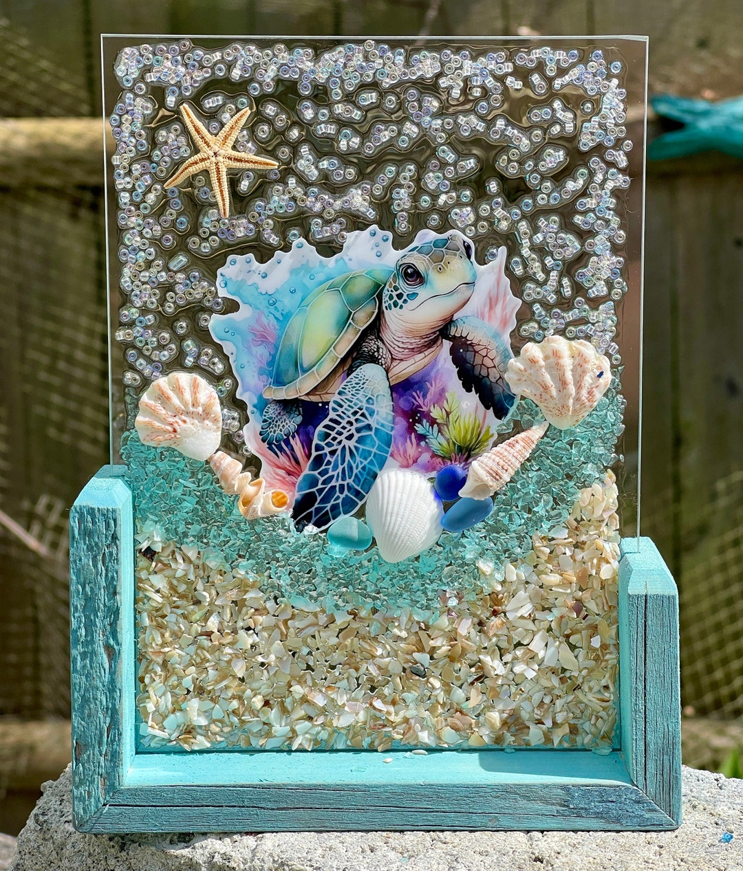 Sea Turtle Sea Shell Stand - Etsy