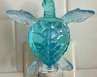Sea Turtle Seashell Beach Night Light - Etsy