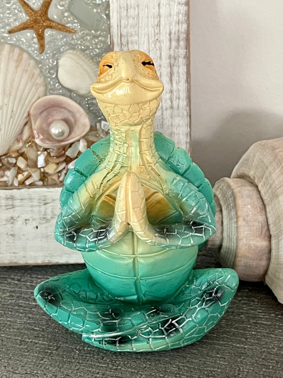 Sea Turtle Meditation Figurine - Etsy