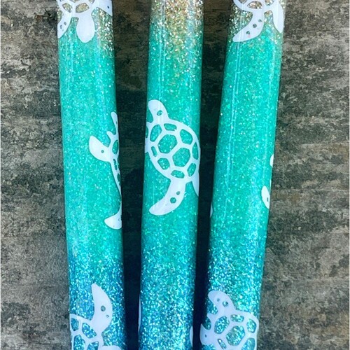 Glitter Sea Turtle Pen Black Turtles - Etsy