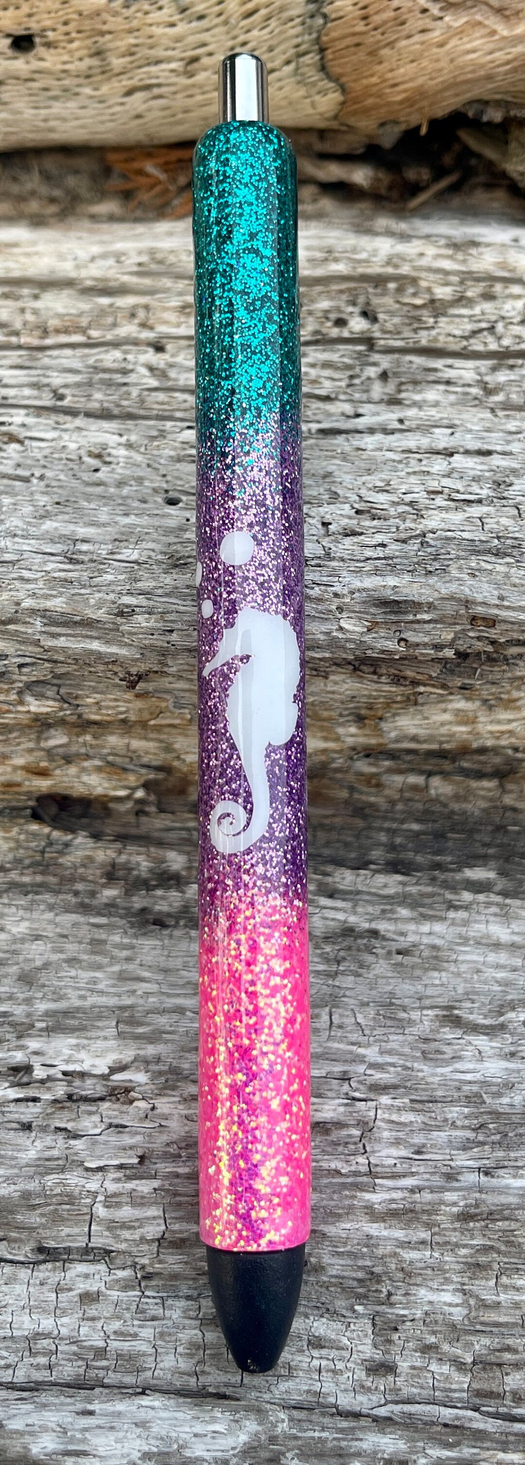 Glitter Seahorse Pen - Etsy