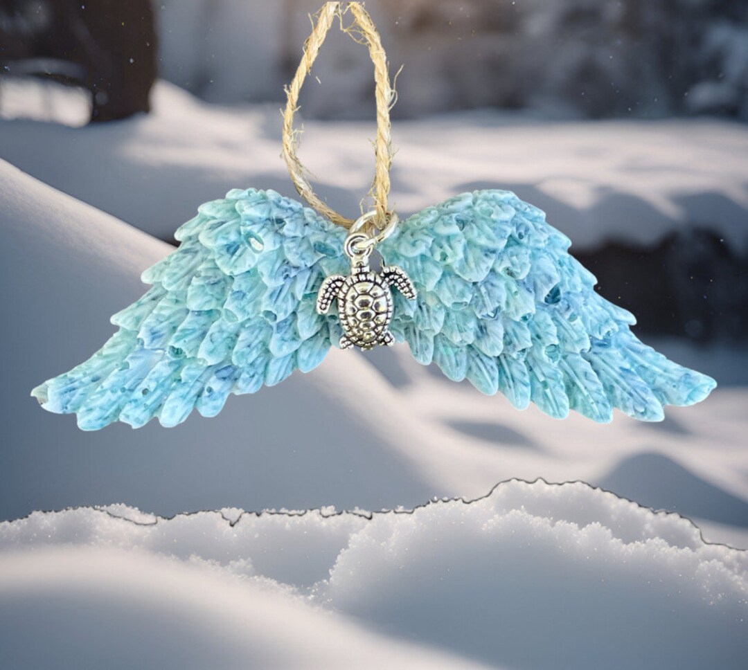 Sea Turtle Angel Wings Ornament - Etsy