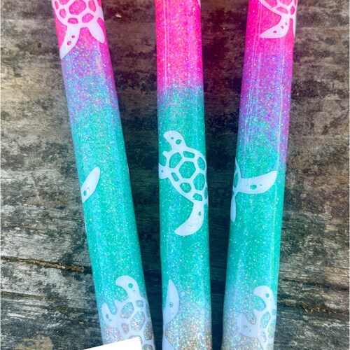 Glitter Sea Turtle Pen Black Turtles - Etsy