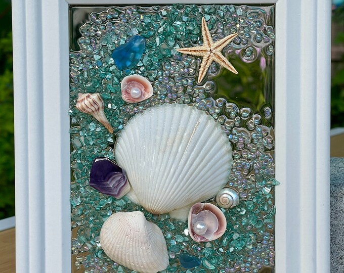 Seashell Sea Glass Beach Frame - Etsy