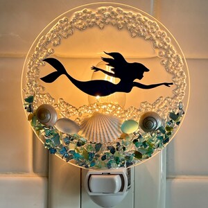 Mermaid Seashell Beach Night Light - Etsy