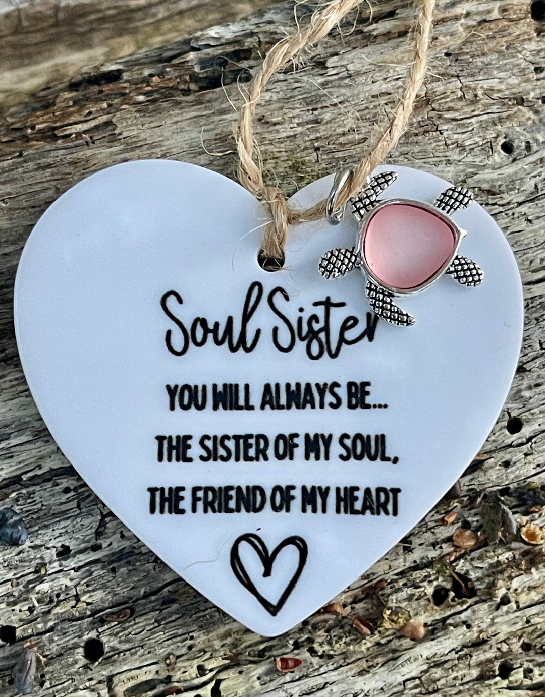 Sea Glass Sea Turtle Soul Sister Acrylic Ornament - Etsy