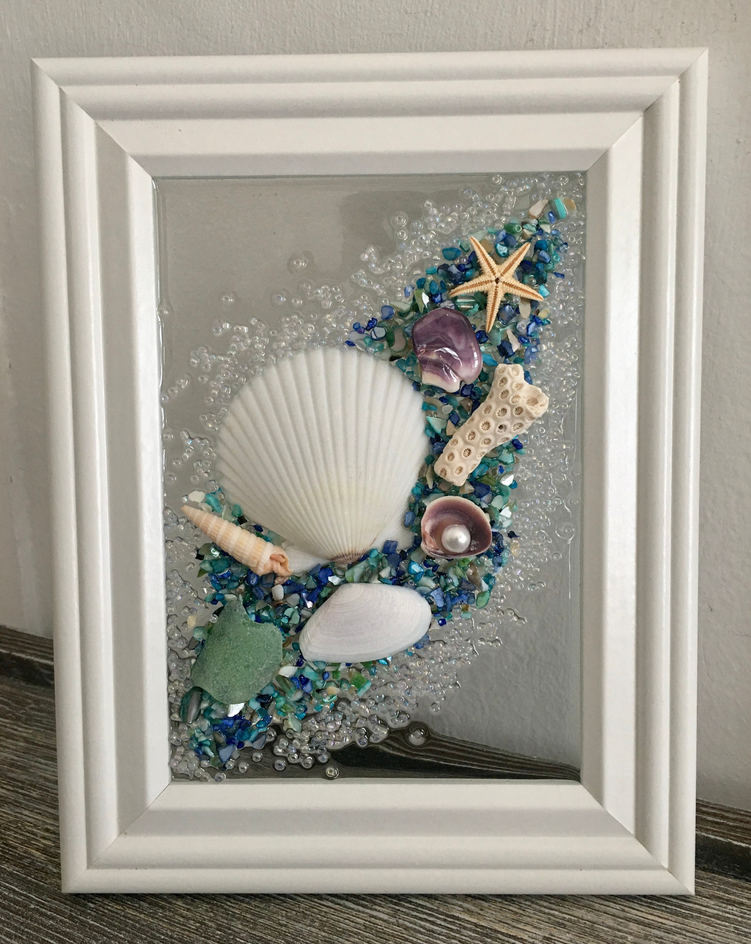 Framed Seashell Artwork