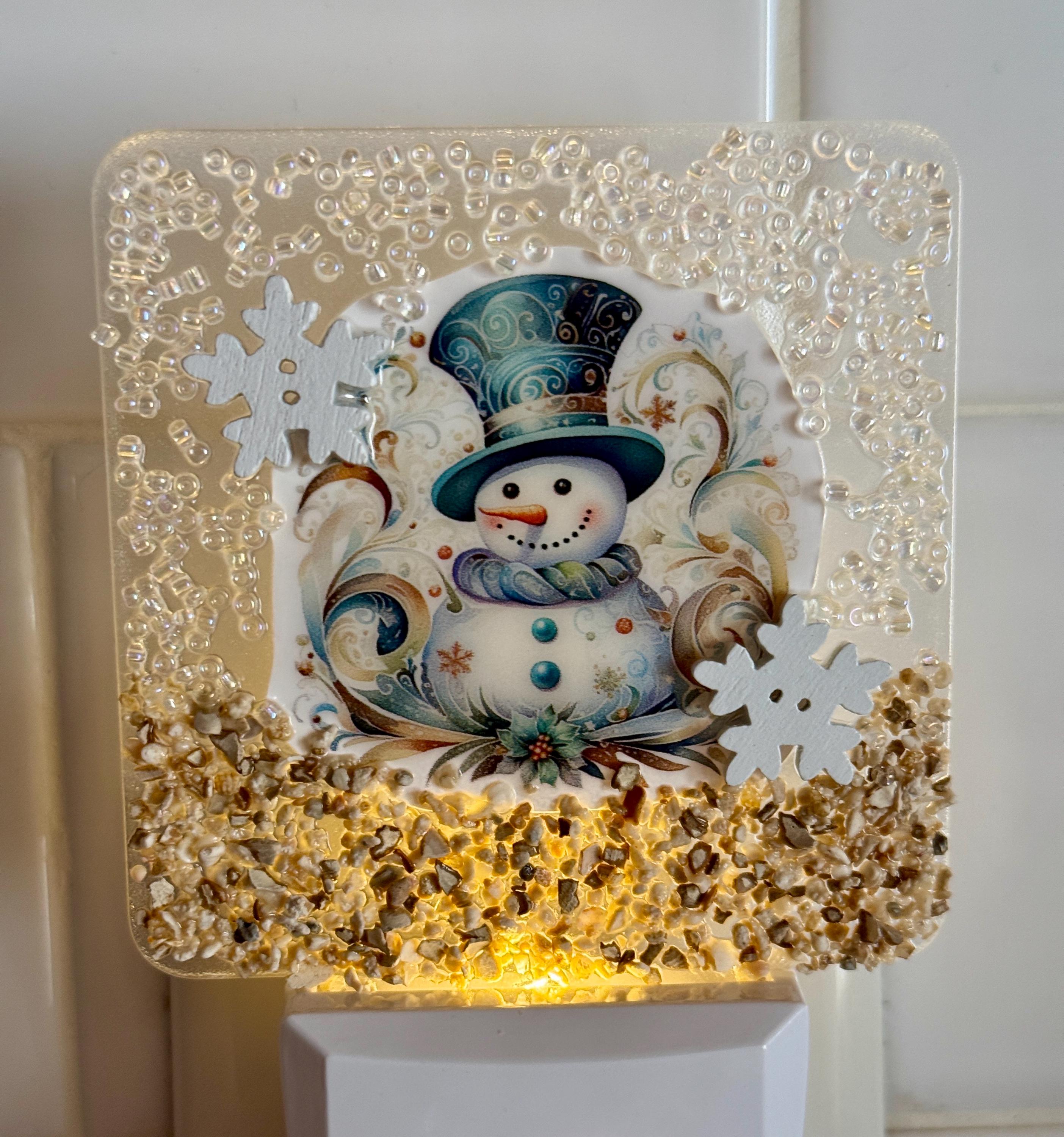 Snowman Holiday LED Night Light - Etsy