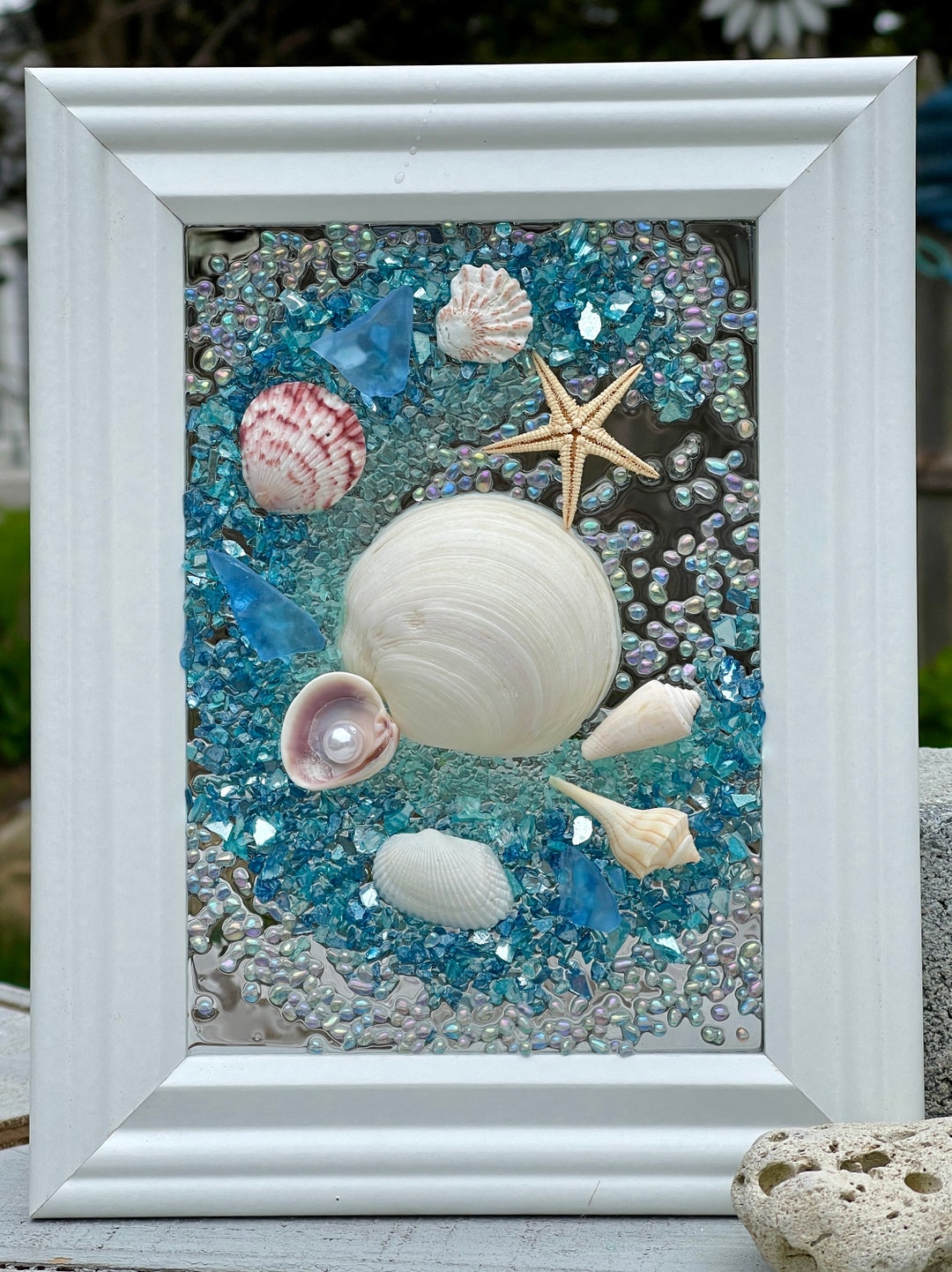 Seashell Sea Glass Beach Frame - Etsy