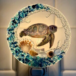 Sea Turtle Wave Night Light - Etsy