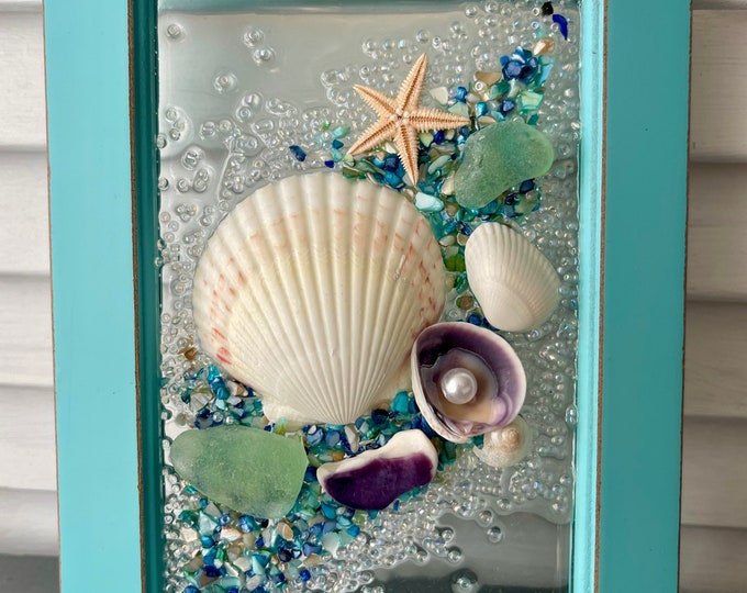 Seashell Sea Glass Beach Frame - Etsy