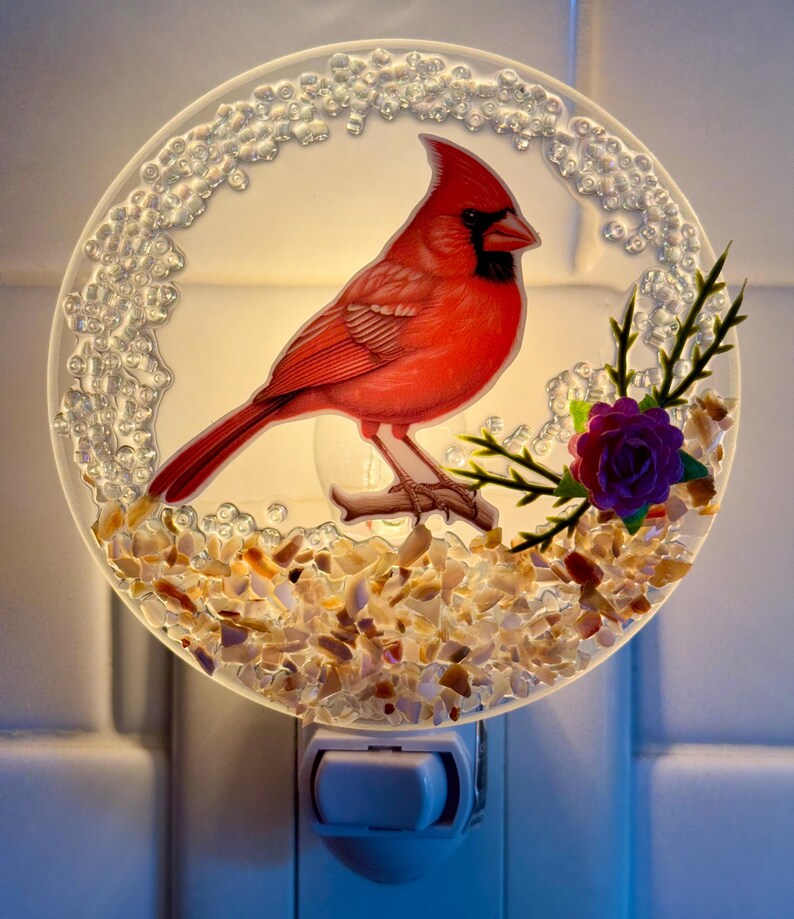 Cardinal Night Light - Etsy