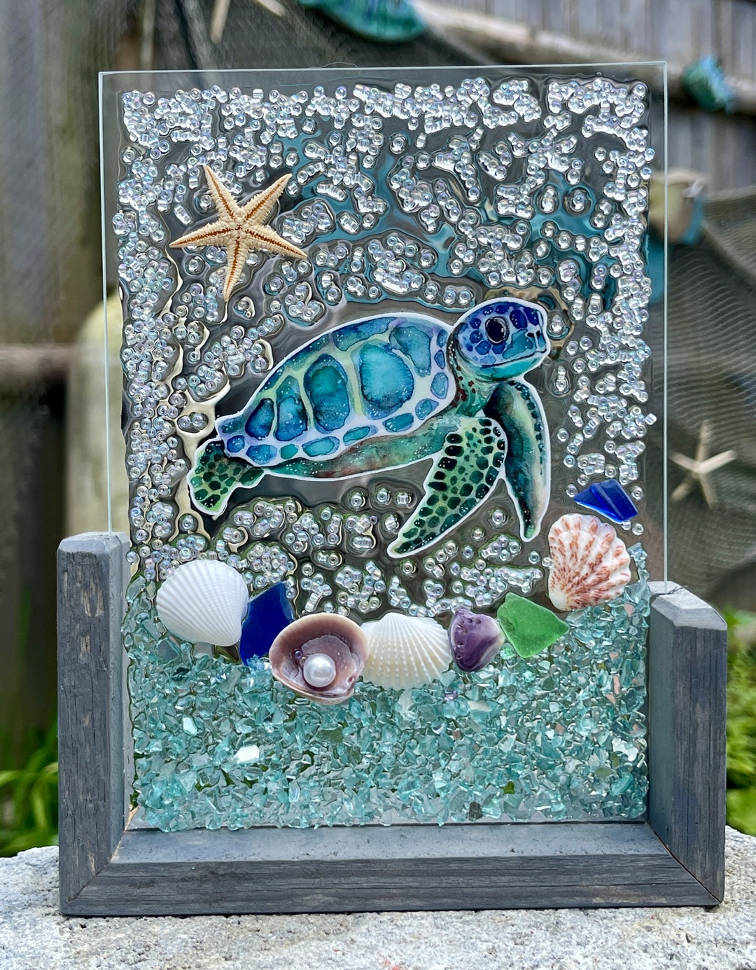 Sea Turtle Sea Shell Stand - Etsy