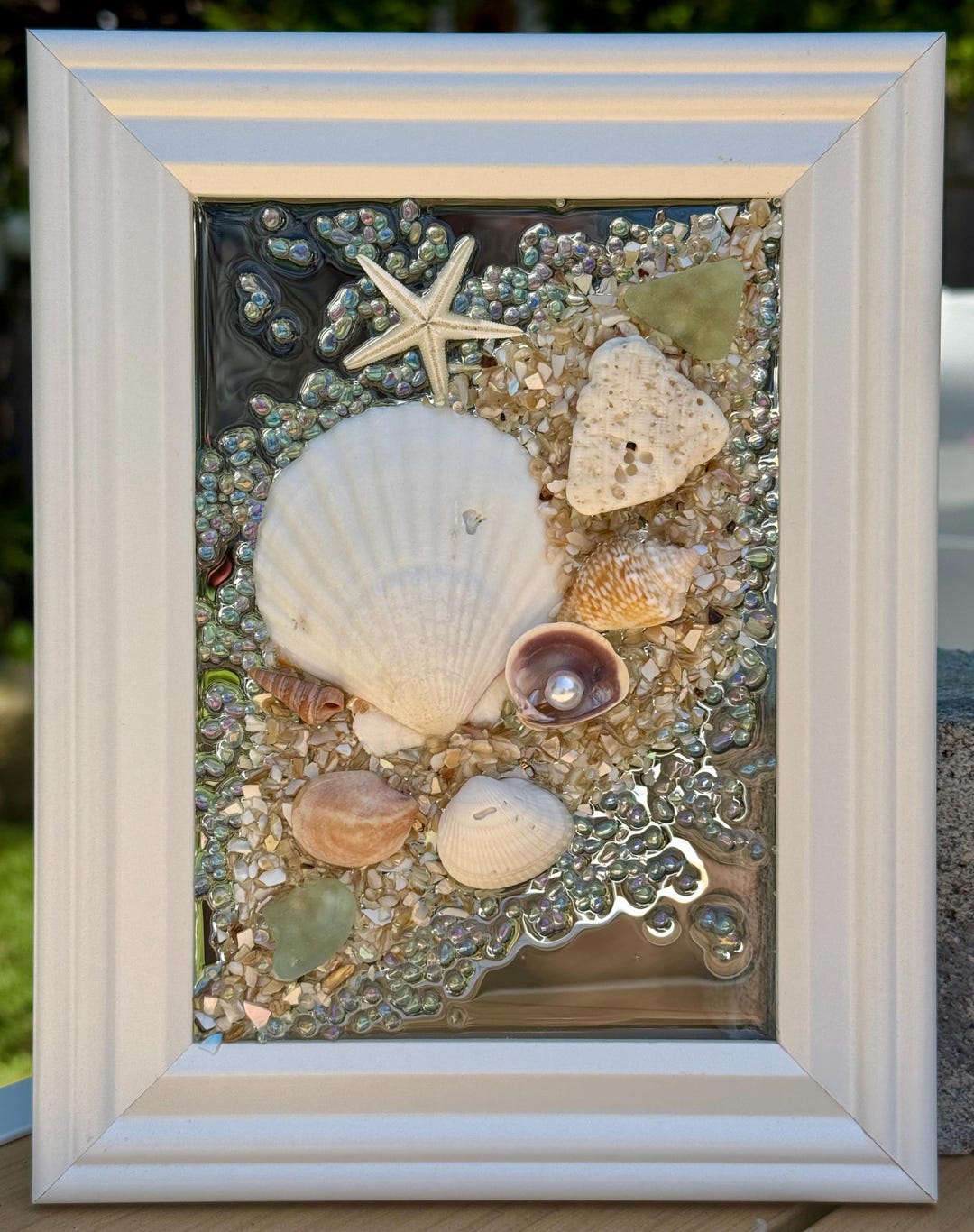 Seashell Sea Glass Beach Frame - Etsy