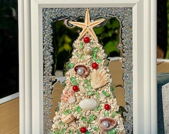 Beach Christmas Tree Seashell Frame - Etsy