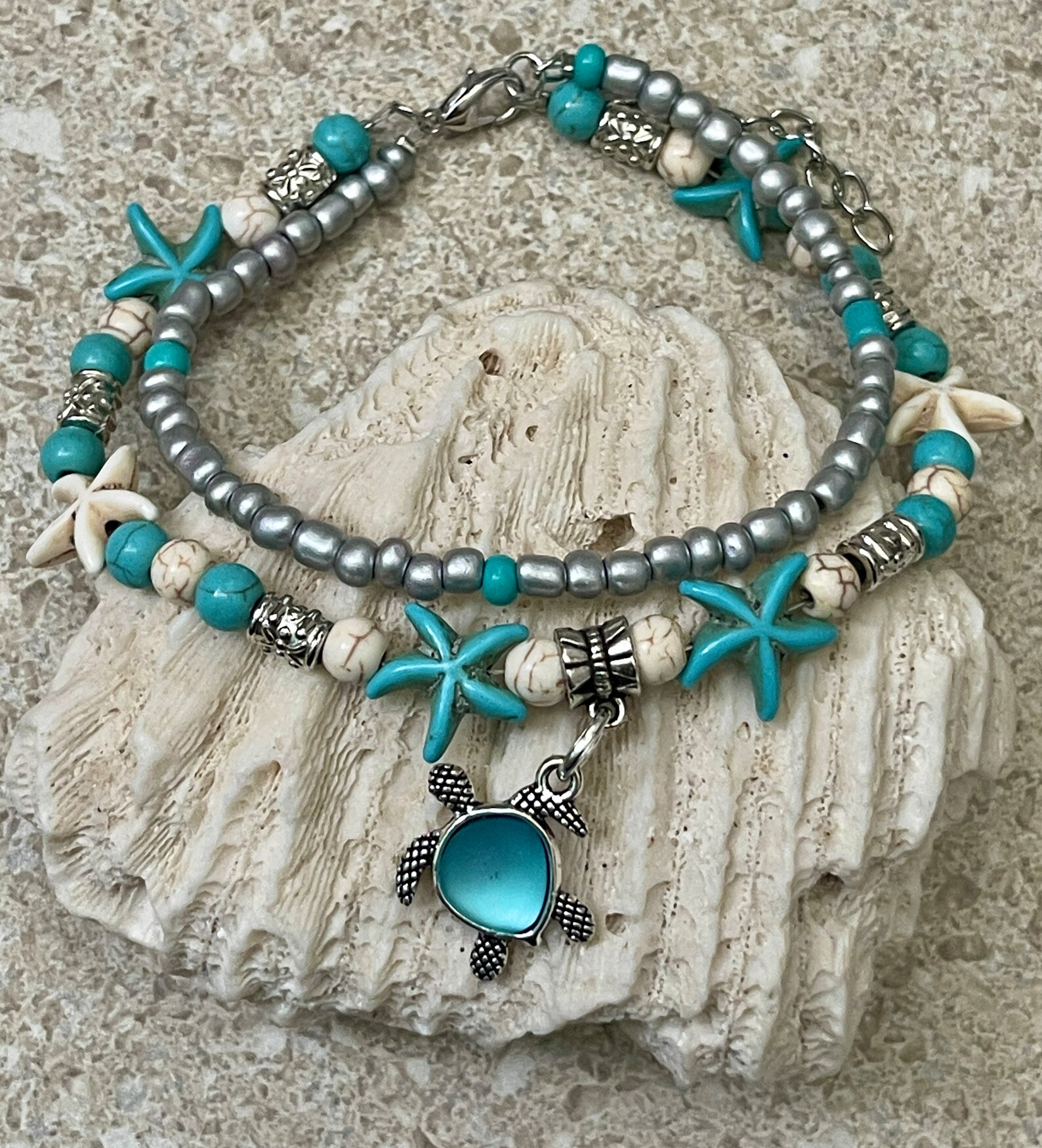 Sea Turtle Anklet - Etsy
