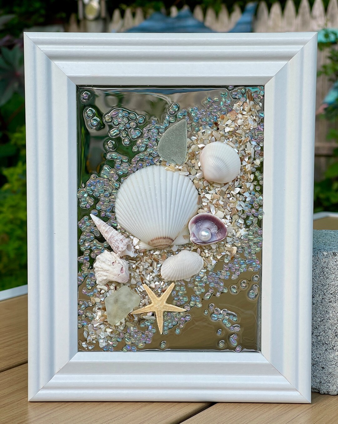 Seashell Sea Glass Beach Frame - Etsy