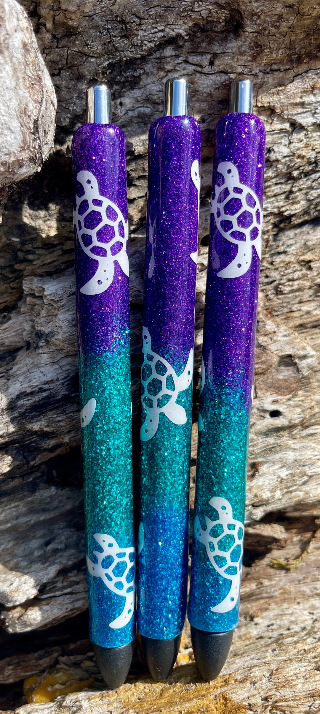 Glitter Sea Turtle Pen J - Etsy