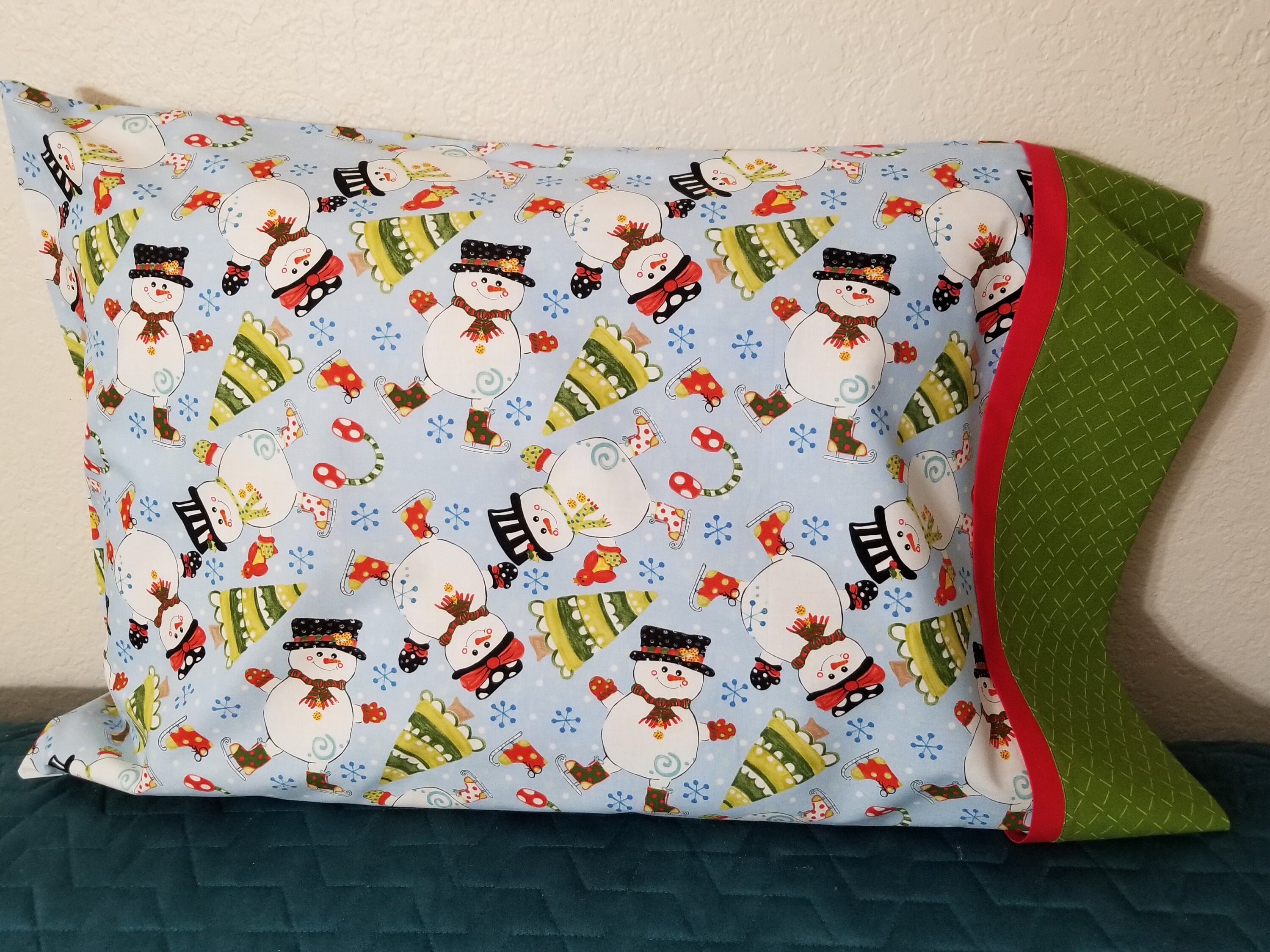 Christmas Pillowcase Handmade Pillowcase Holiday Pillowcase - Etsy