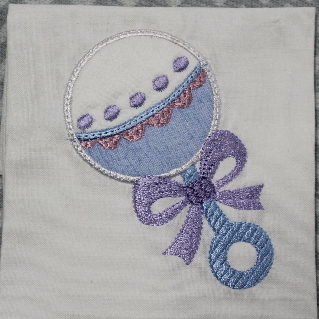 Baby Embroidery Shop Applique Baby Rattle - Etsy
