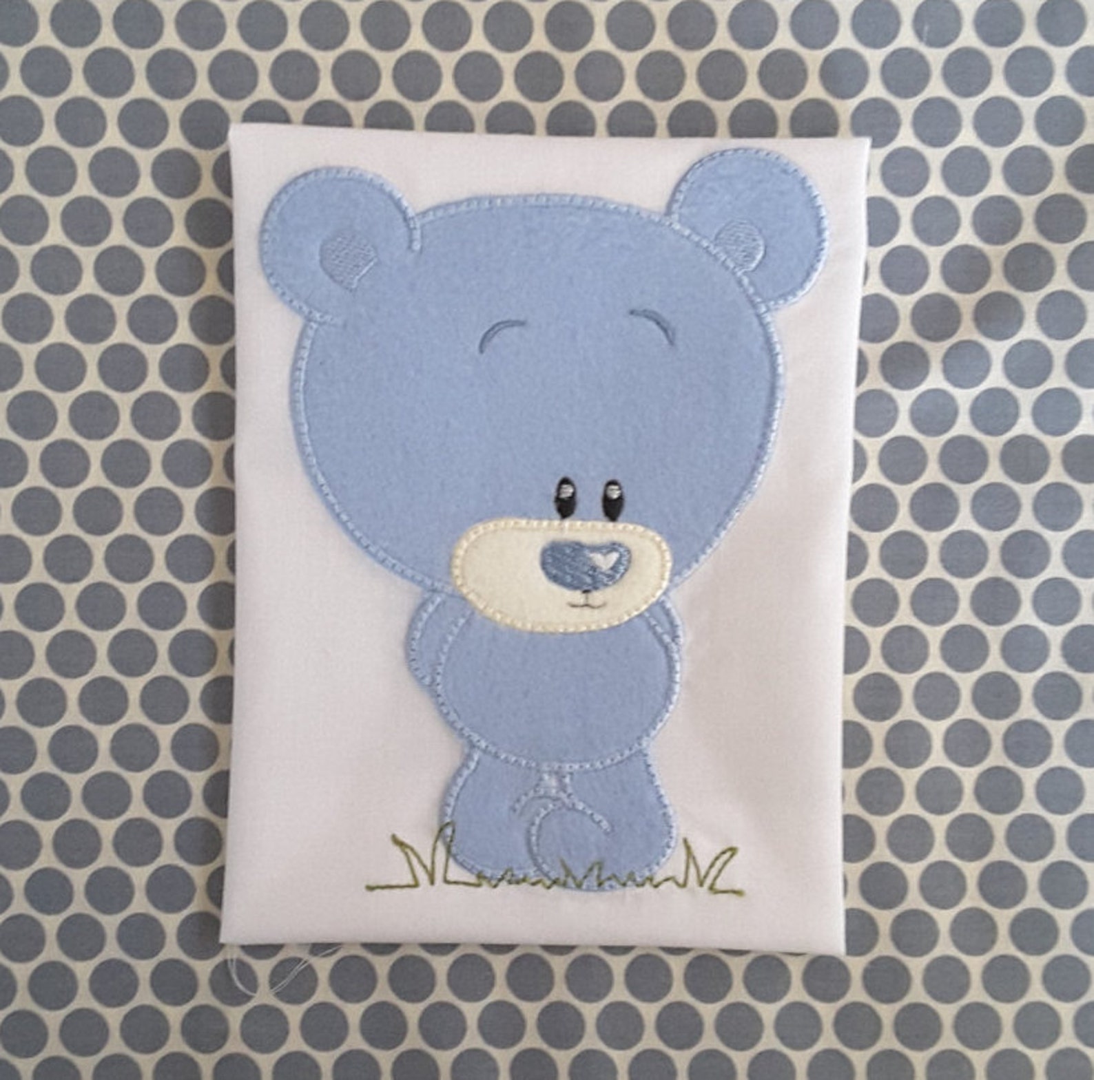 Baby Applique Machine Embroidery Design Cutebear - Etsy