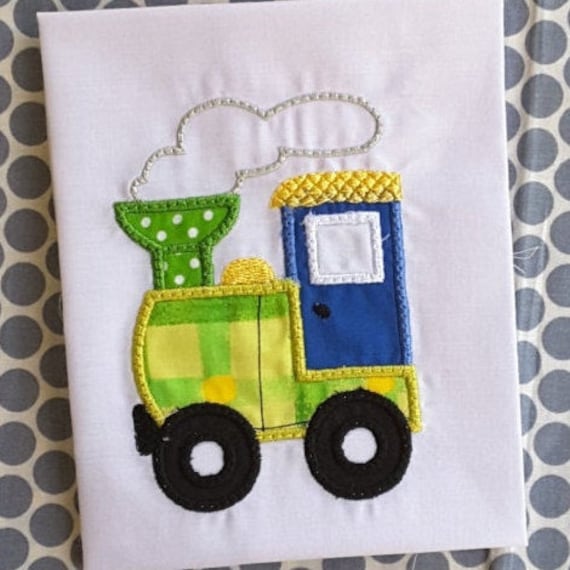 Applique Machine Embroidery Design Baby Instant Download Train | Etsy