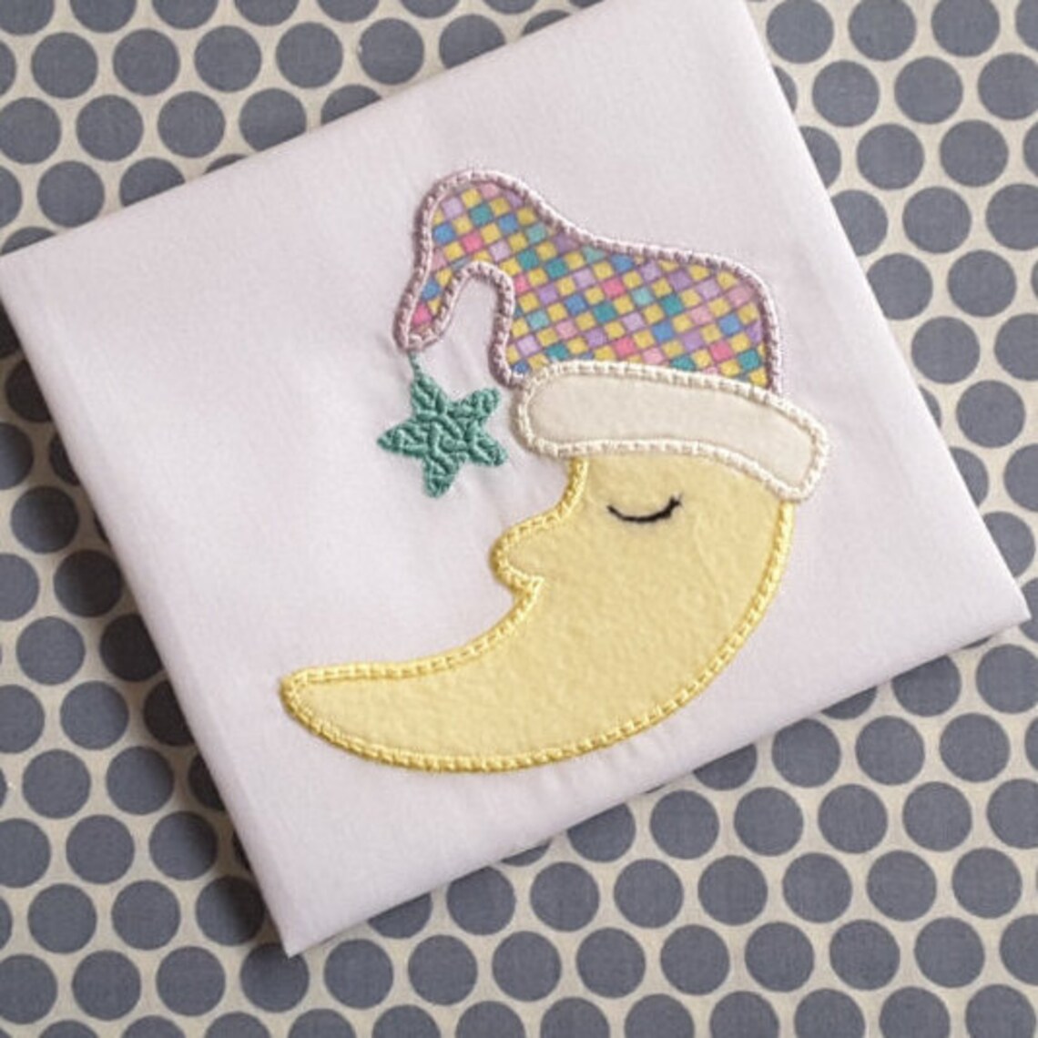 Applique Machine Embroidery Design Baby Moon - Etsy
