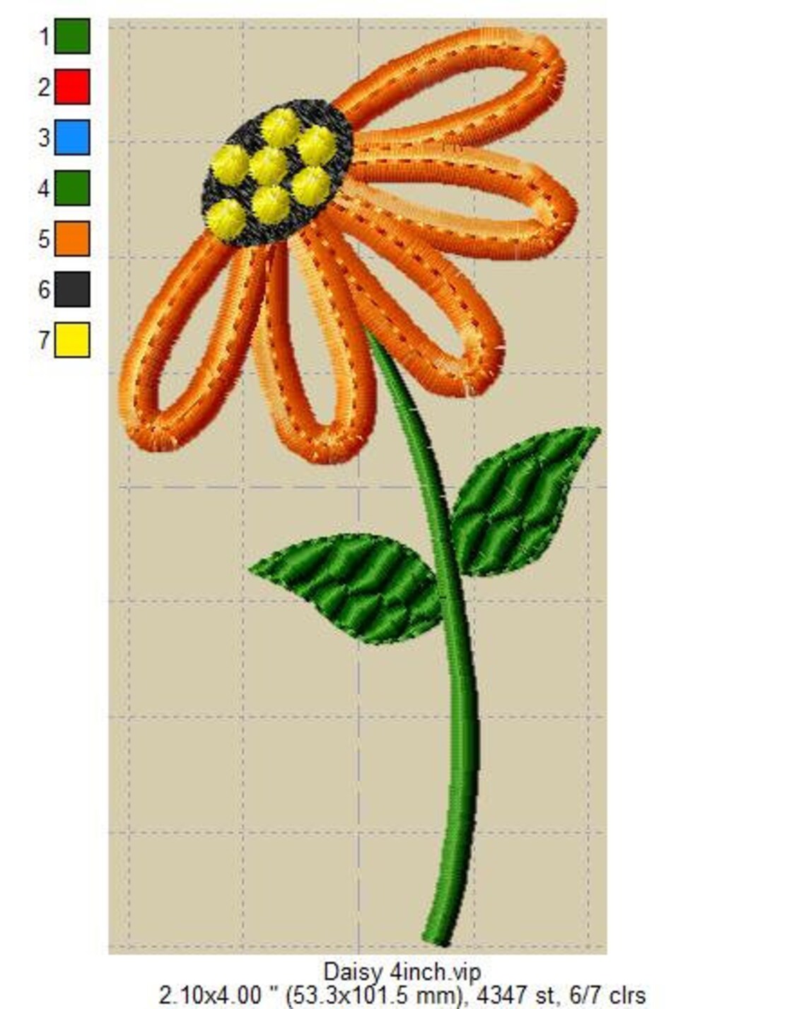 Applique Embroidery Machine Daisy Flower - Etsy