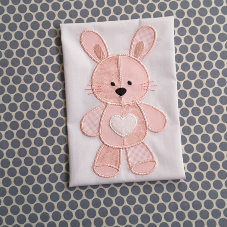 Baby Applique Machine Embroidery Design Patchwork Bunny | Etsy
