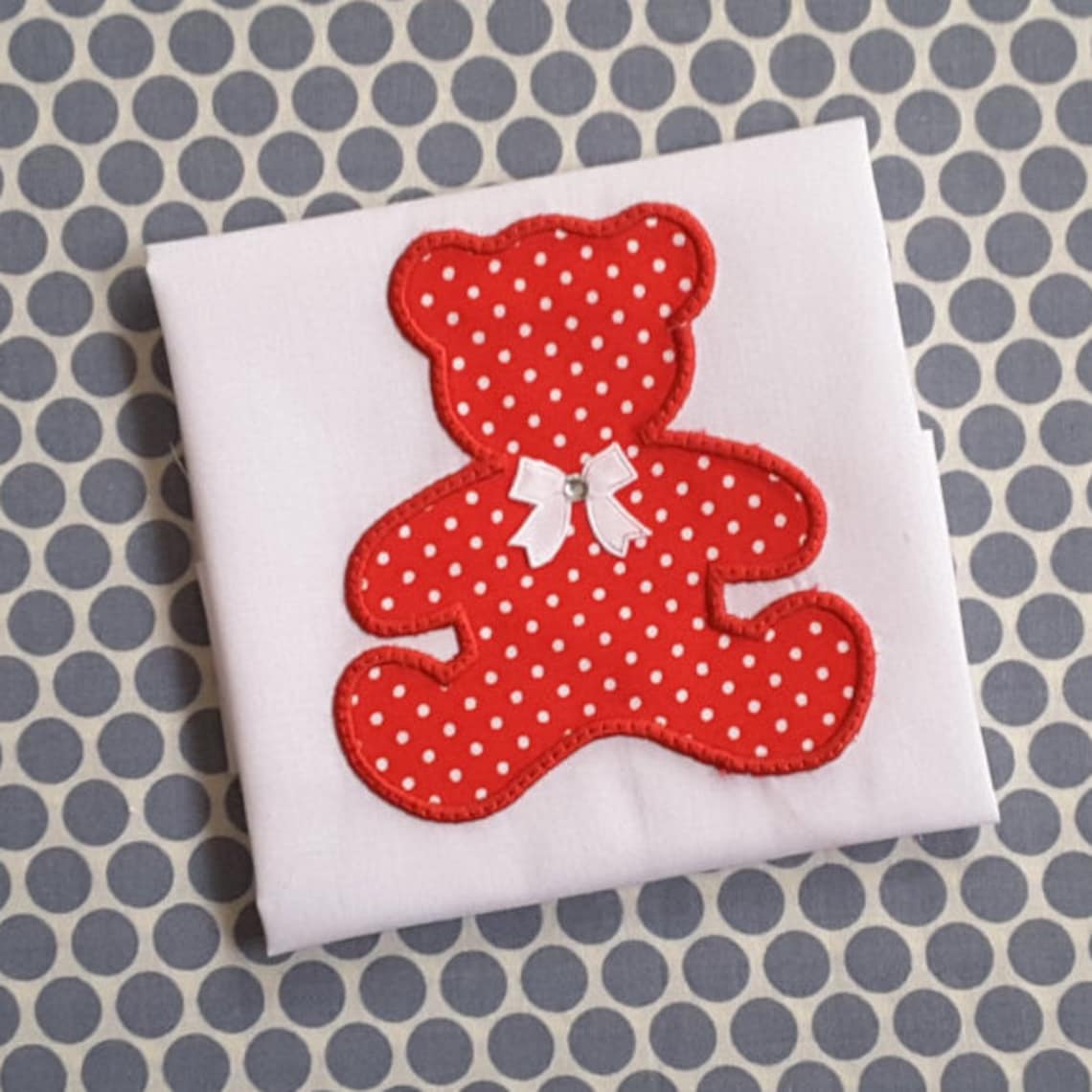 Baby Applique Machine Embroidery Design Teddy - Etsy