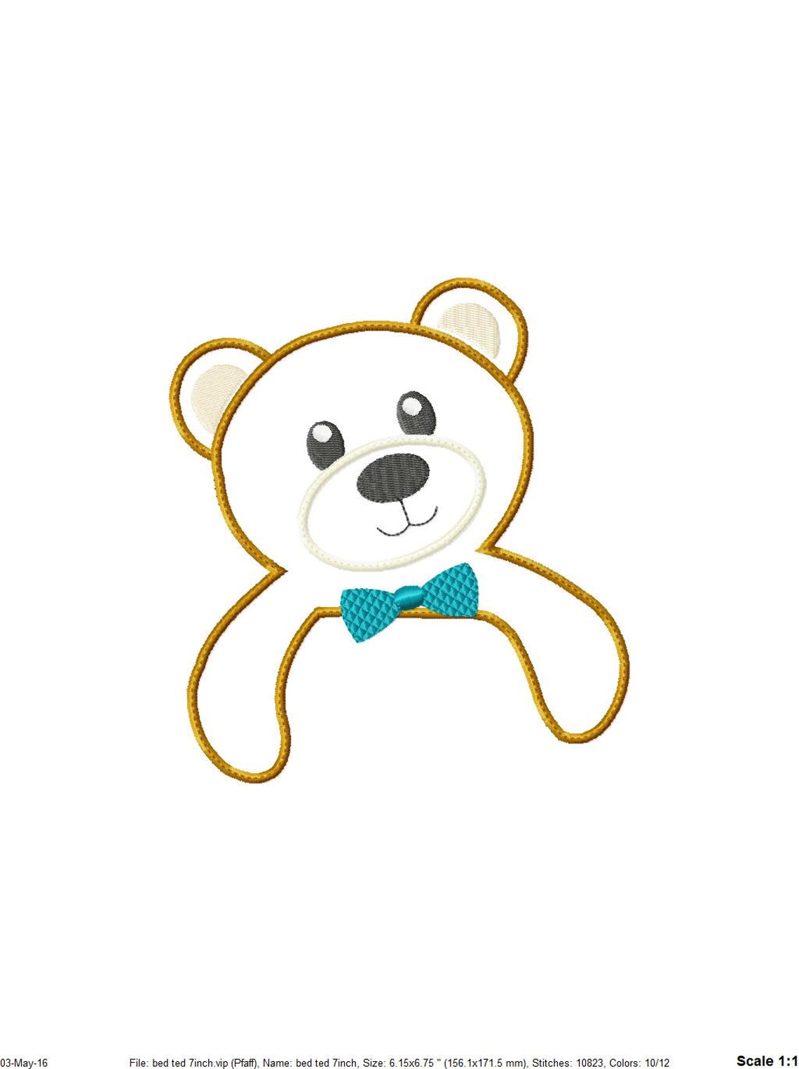 Applique Machine Embroidery Design Baby - Etsy