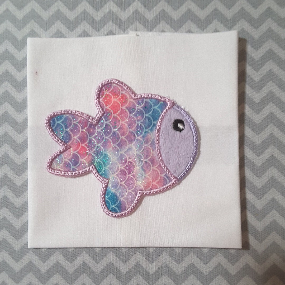 Applique Machine Embroidery Design Fish - Etsy