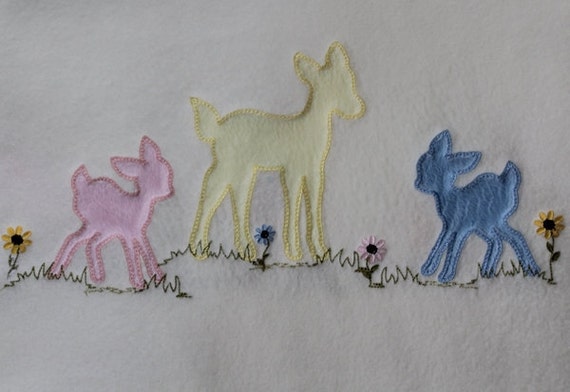 Applique Machine Embroidery Design Baby Blanket | Etsy