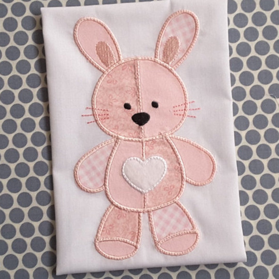 Baby Applique Machine Embroidery Design Patchwork Bunny - Etsy