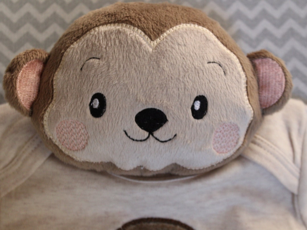 In the Hoop Soft Sensory Toy Baby Monkey for Infants and Babies - Etsy