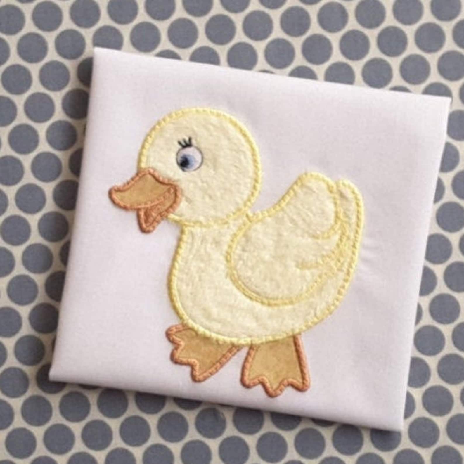 Applique Machine Embroidery Design Baby Duck - Etsy