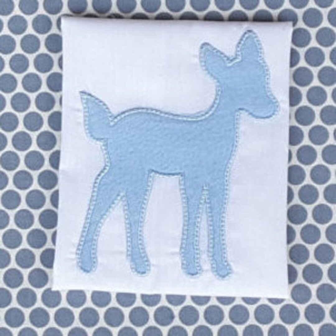 Applique Machine Embroidery Design Baby Deer - Etsy