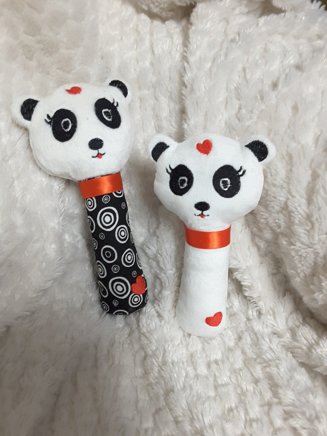 In the Hoop Panda Hand Rattle for Babies Infants - Etsy