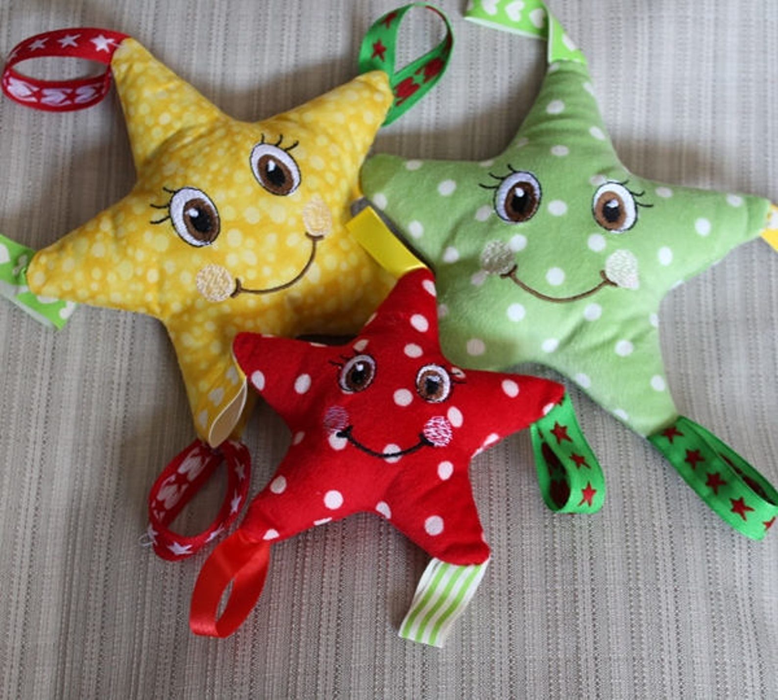 Happy Star is a Sensory Toy for Babies Made in the Embroidery | Etsy UK