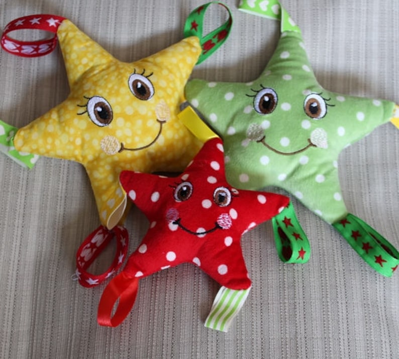 Happy Star is a Sensory Toy for Babies Made in the Embroidery Machine ...