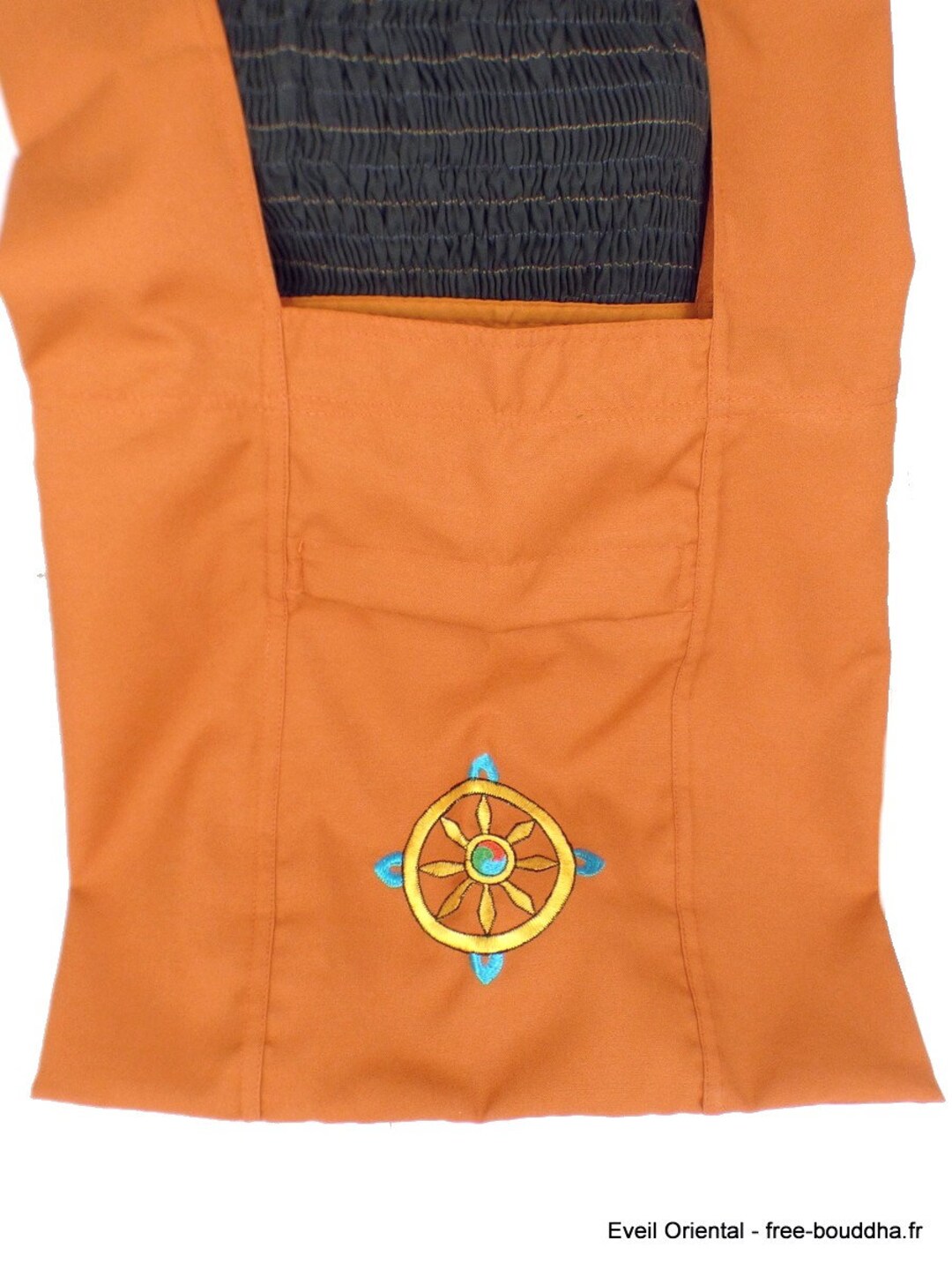 BUDDHIST MONK BAG Saffron Wheel of Dharma, Tibetan Bag, Buddhist Bag ...