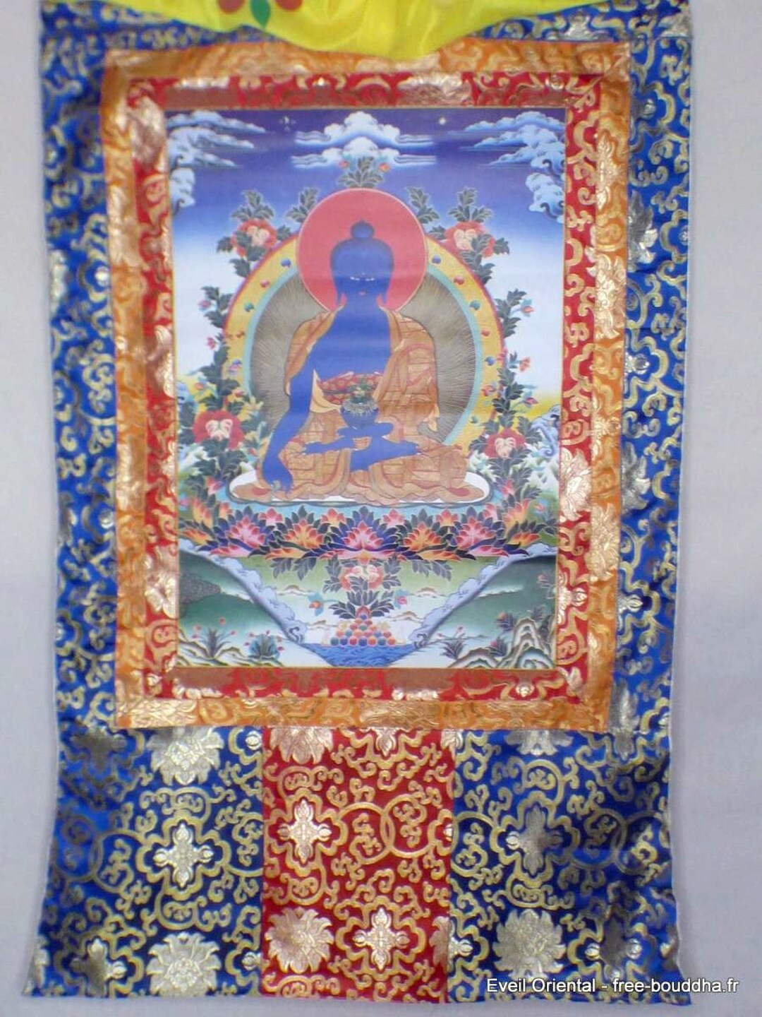 LARGE TIBETAN TANGKA Medicine Buddha 105 Cm, Tangka Reproduction, GTAN1 ...