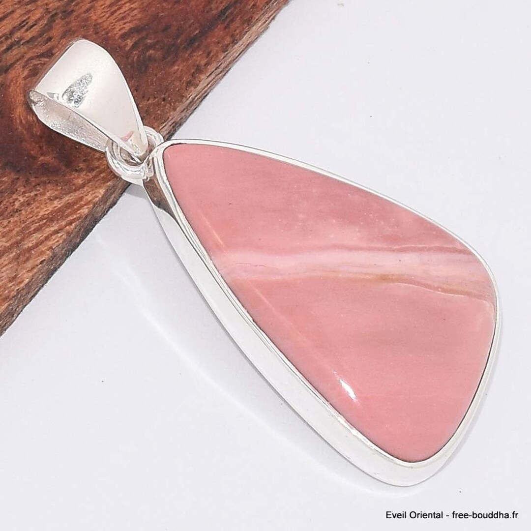 AUSTRALIAN PINK OPAL Freeform Pendant 925 Silver, Pink Opal Pendant ...